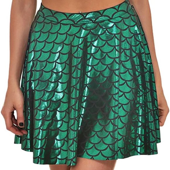 Amazon | Skirts | Mermaid Shell Sequin Tank And High Waist Mermaid ...